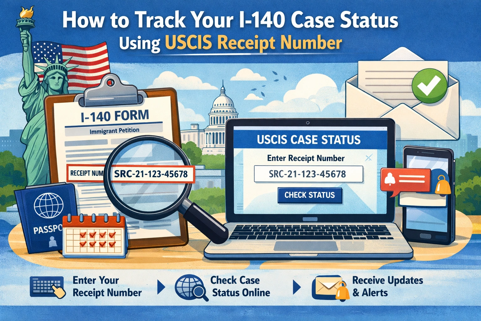 How to Track I-140 Case Status Using USCIS Receipt Number: EB-1 Experts ...
